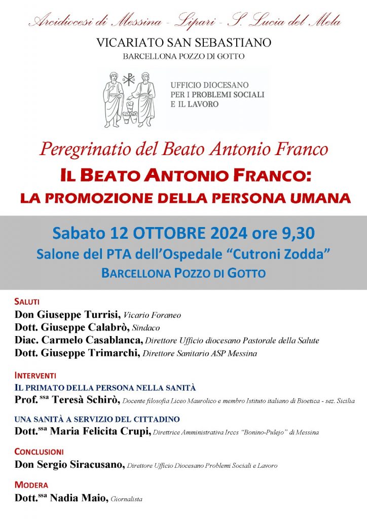 IL BEATO ANTONIO FRANCO: LA PROMOZIONE DELLA PERSONA UMANA - Chiese di ...